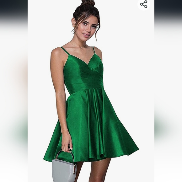 Lovejoy | Dresses | V Neck Spagetti Strap Satin Dress | Poshmark